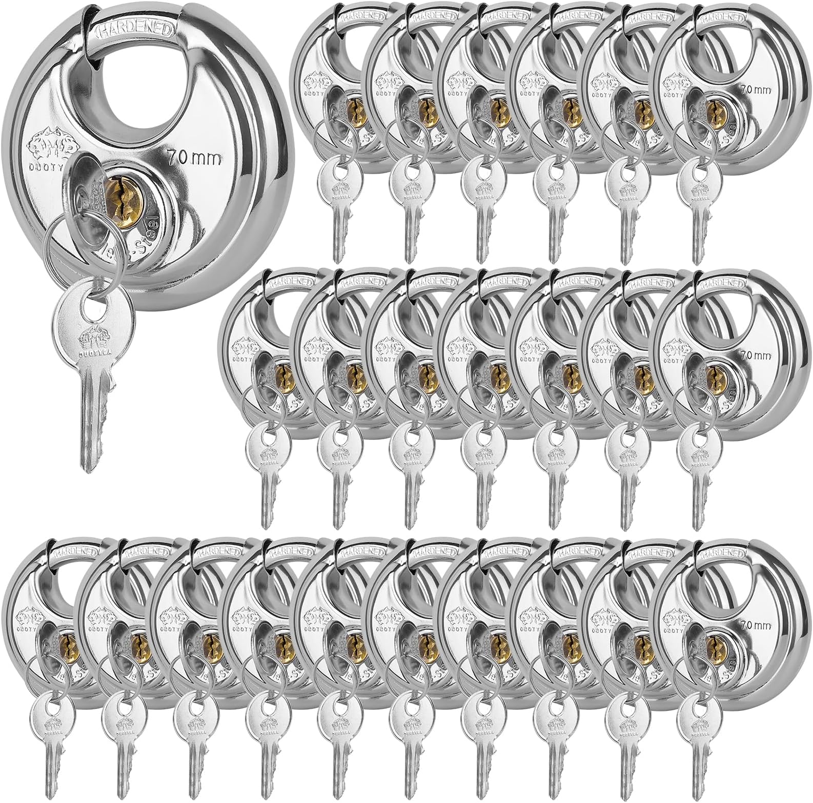 DuoTyga Discus Keyed Alike Padlock, 2-3/4 Inch Wide, Heavy Duty ...