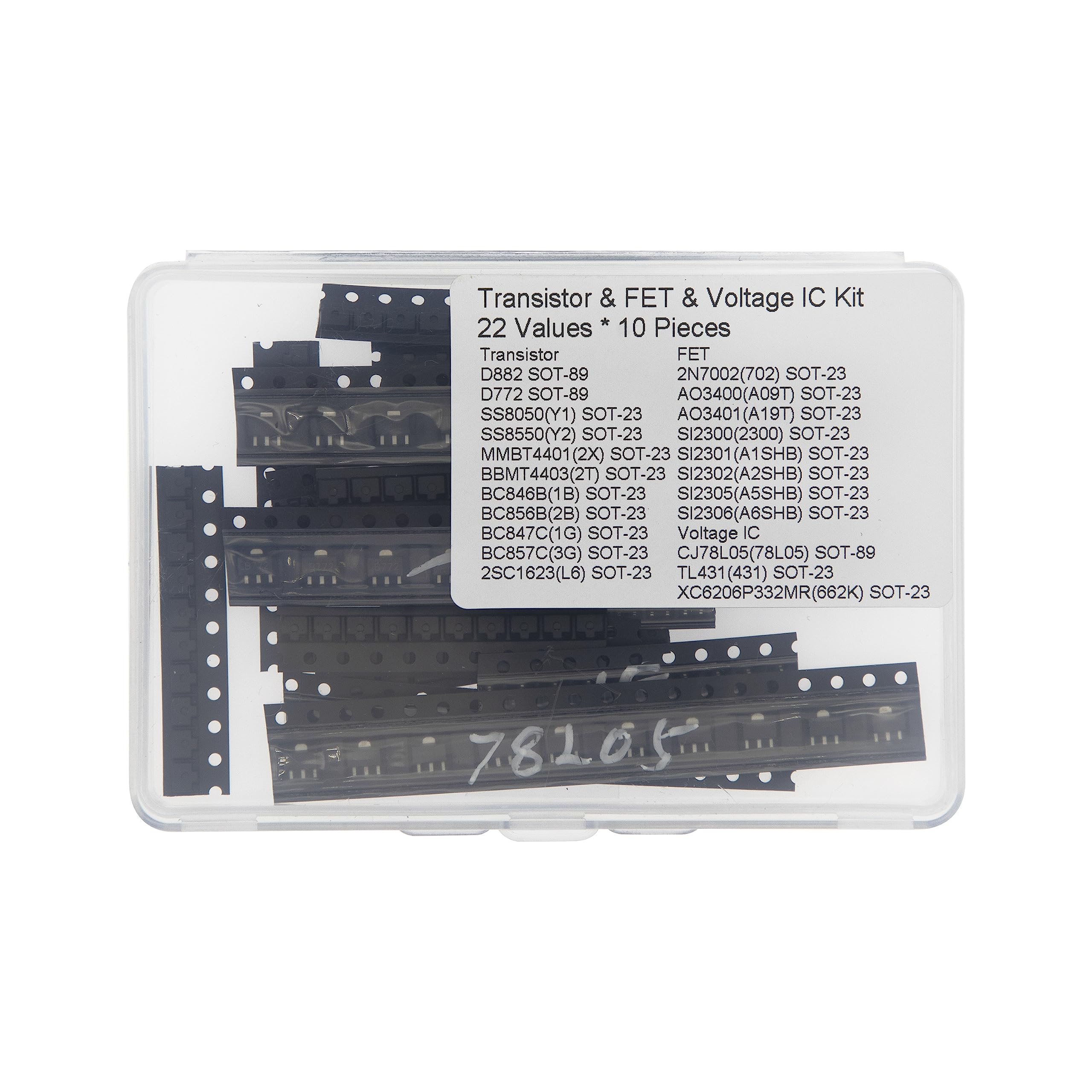 Snapklik.com : 22 Values 10 Pieces SMD Transistor + FET + Voltage ...