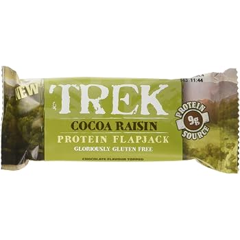 TREK High Protein Flapjack Cocoa Oat, 50 g - Gluten Free Bars – Healthy ...