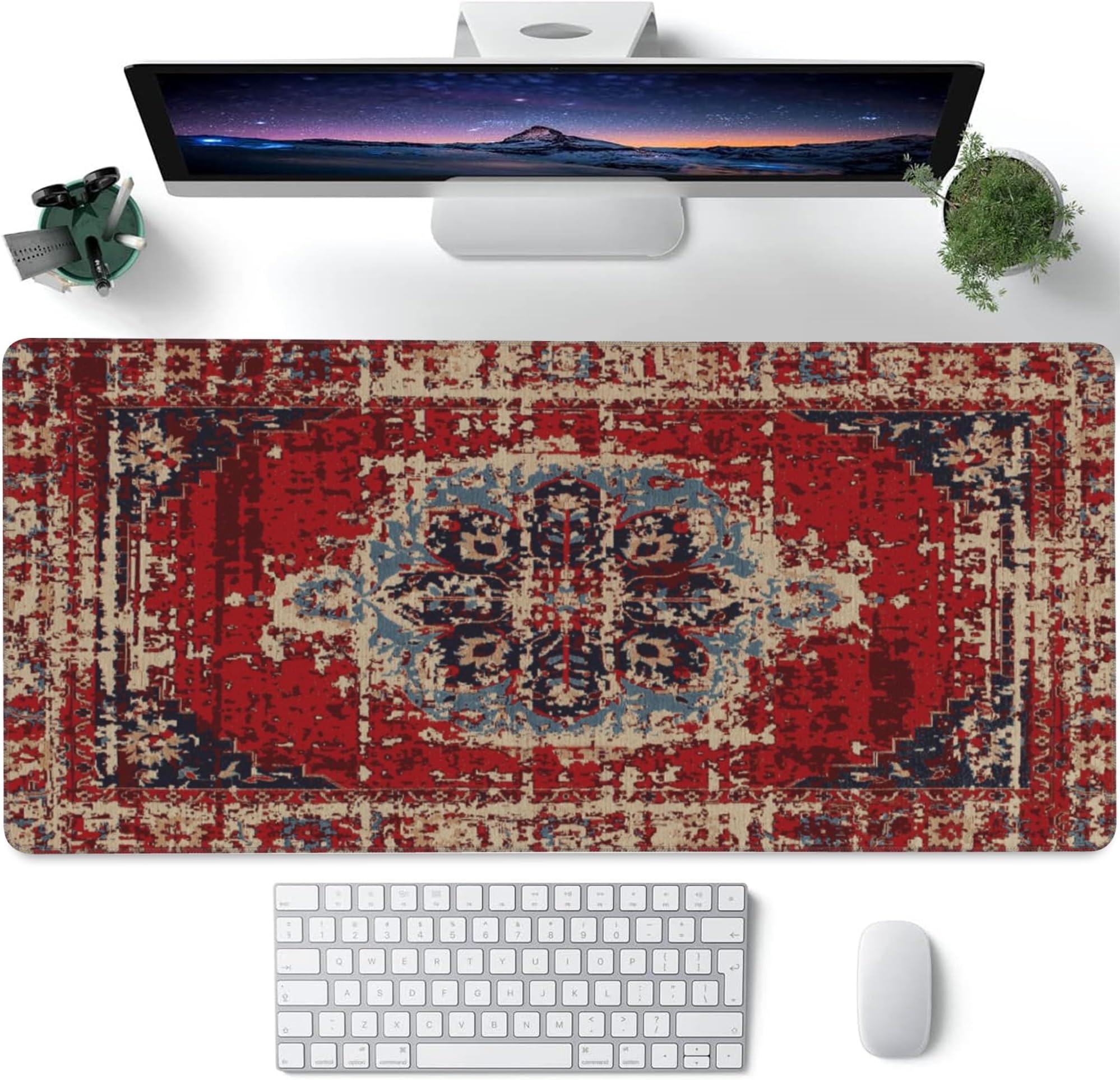 Amazon.com: Newdv Persian Rug Mouse Pad, Boho Computer Desk Pad Mat ...