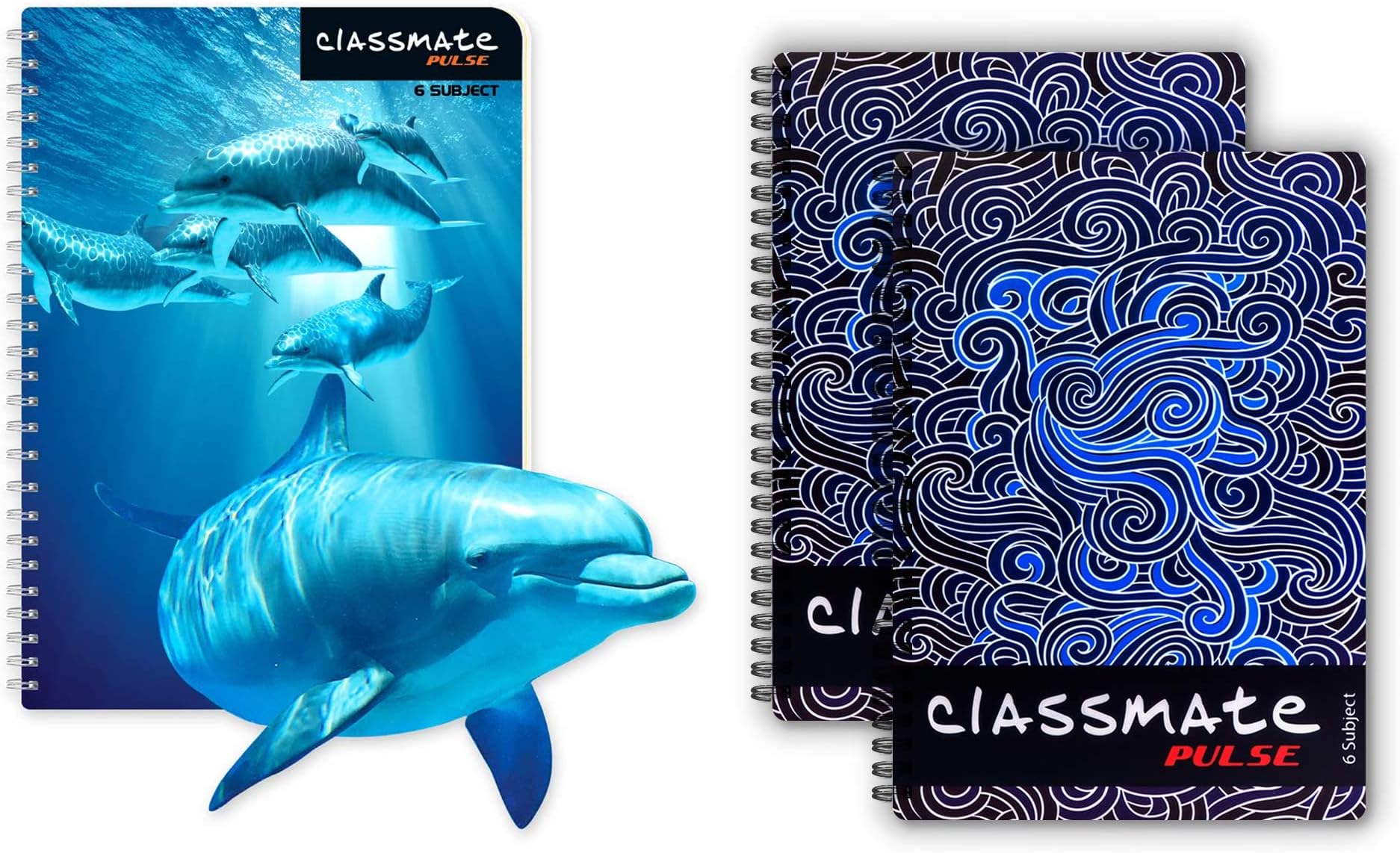 Classmate Pulse 6 Subject 3D Spiral Notebooks - Single Line & Classmate ...
