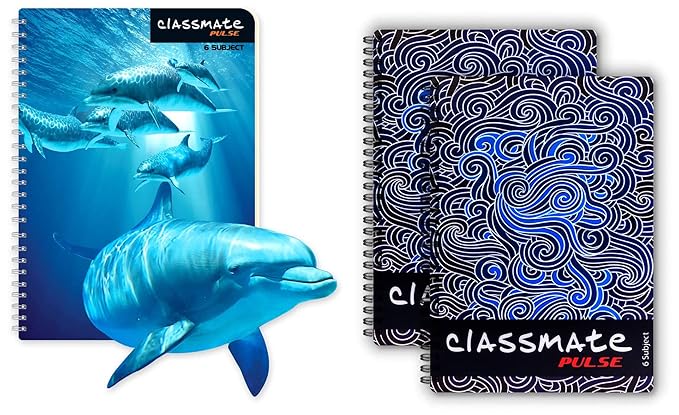 Classmate Pulse 6 Subject 3D Spiral Notebooks - Single Line & Pulse ...