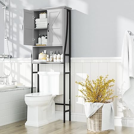 Amazon.com: OKD Over The Toilet Storage Cabinet, Farmhouse Storage ...