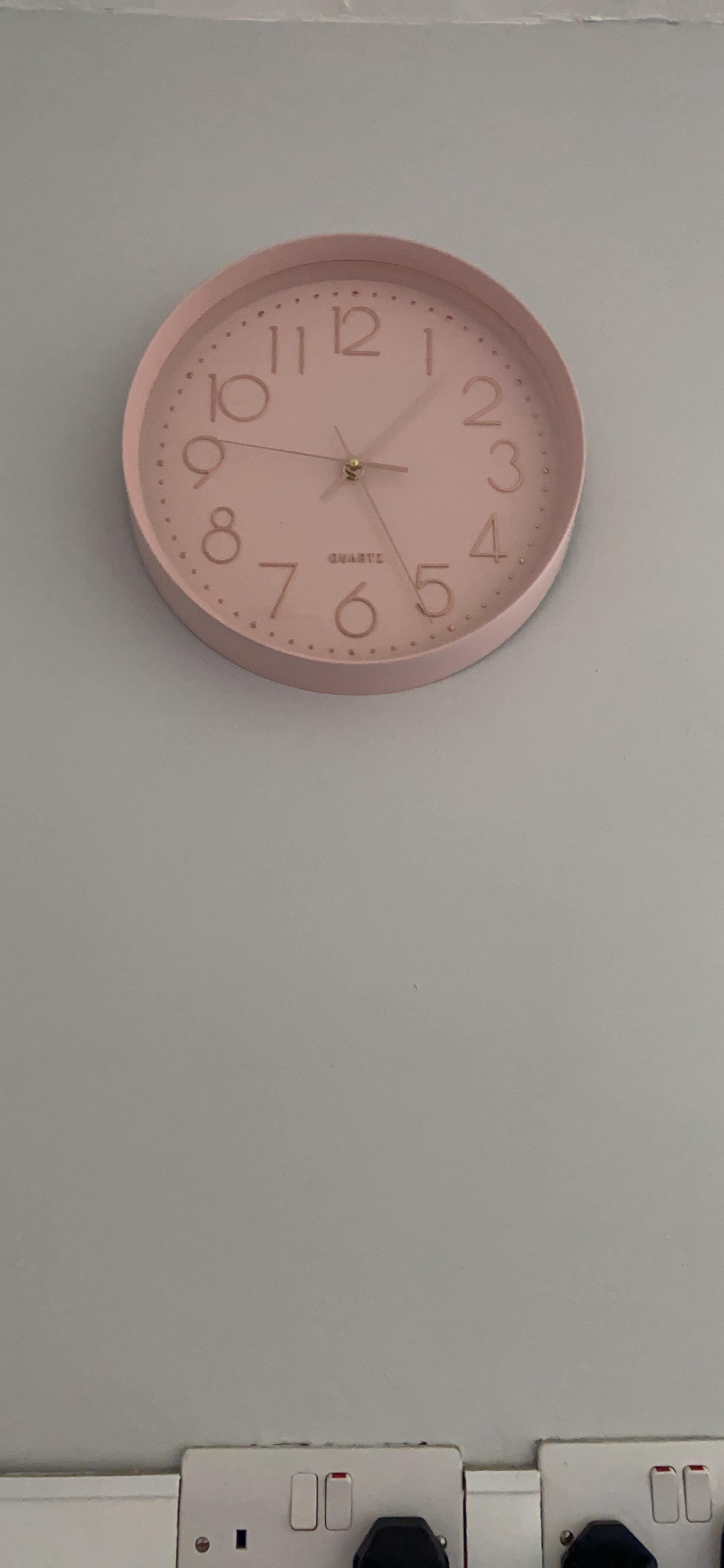 AVEKI Wall Clock, Pink 12 Inch Silent Non-Ticking Wall Clock, Battery ...