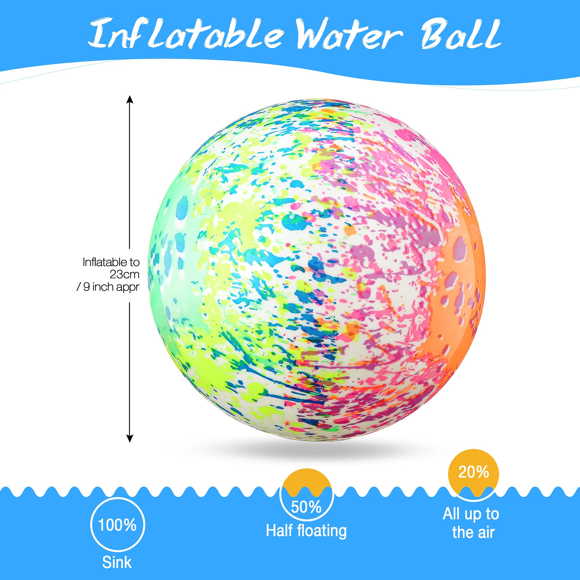 Snapklik.com : Hiboom 9 Inch Swimming Pool Diving Balls Underwater ...