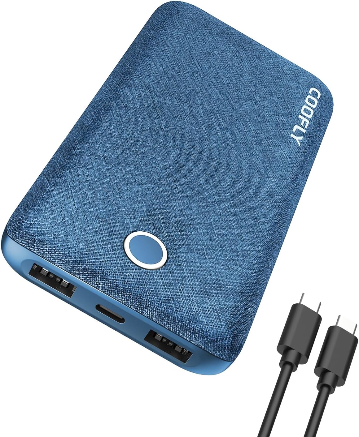 Amazon.com: COOFLY Portable Charger, 10000mAh 5V/3A Power Bank, USB C ...