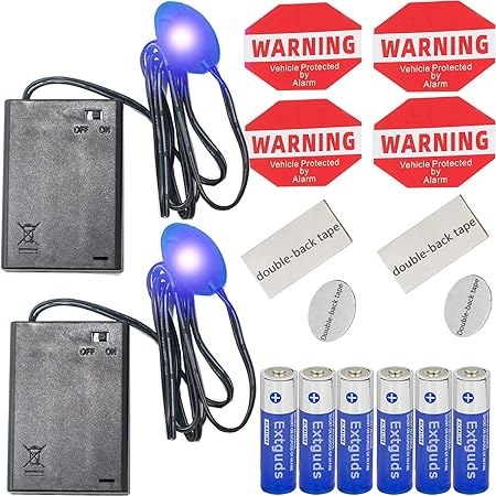 DIYARTS Car Alarm LED Light, Solar Security Warning Dummy System, Anti ...