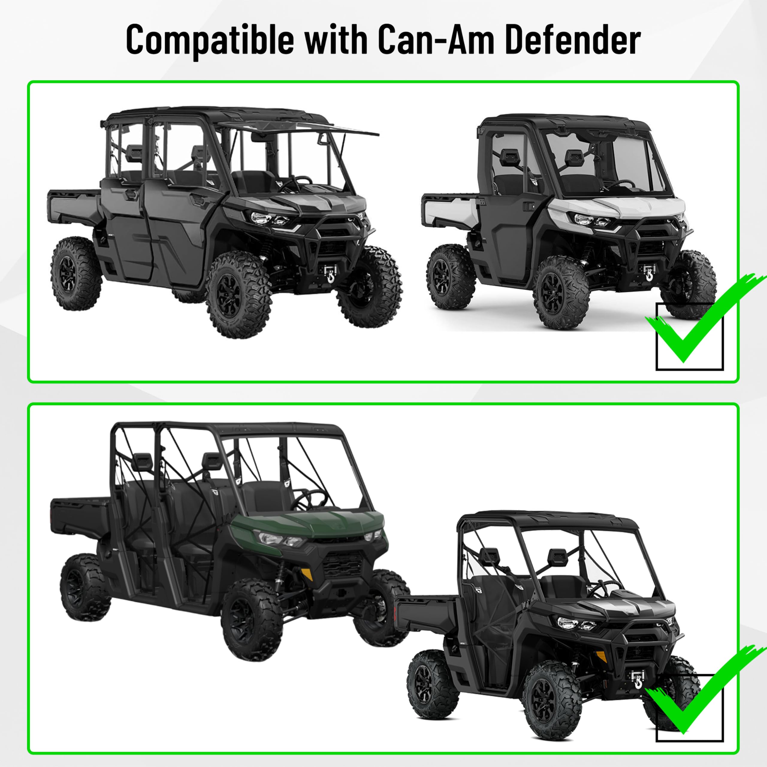Snapklik.com : SAUTVS Adjustable Side Mirrors For Can-Am Defender ...
