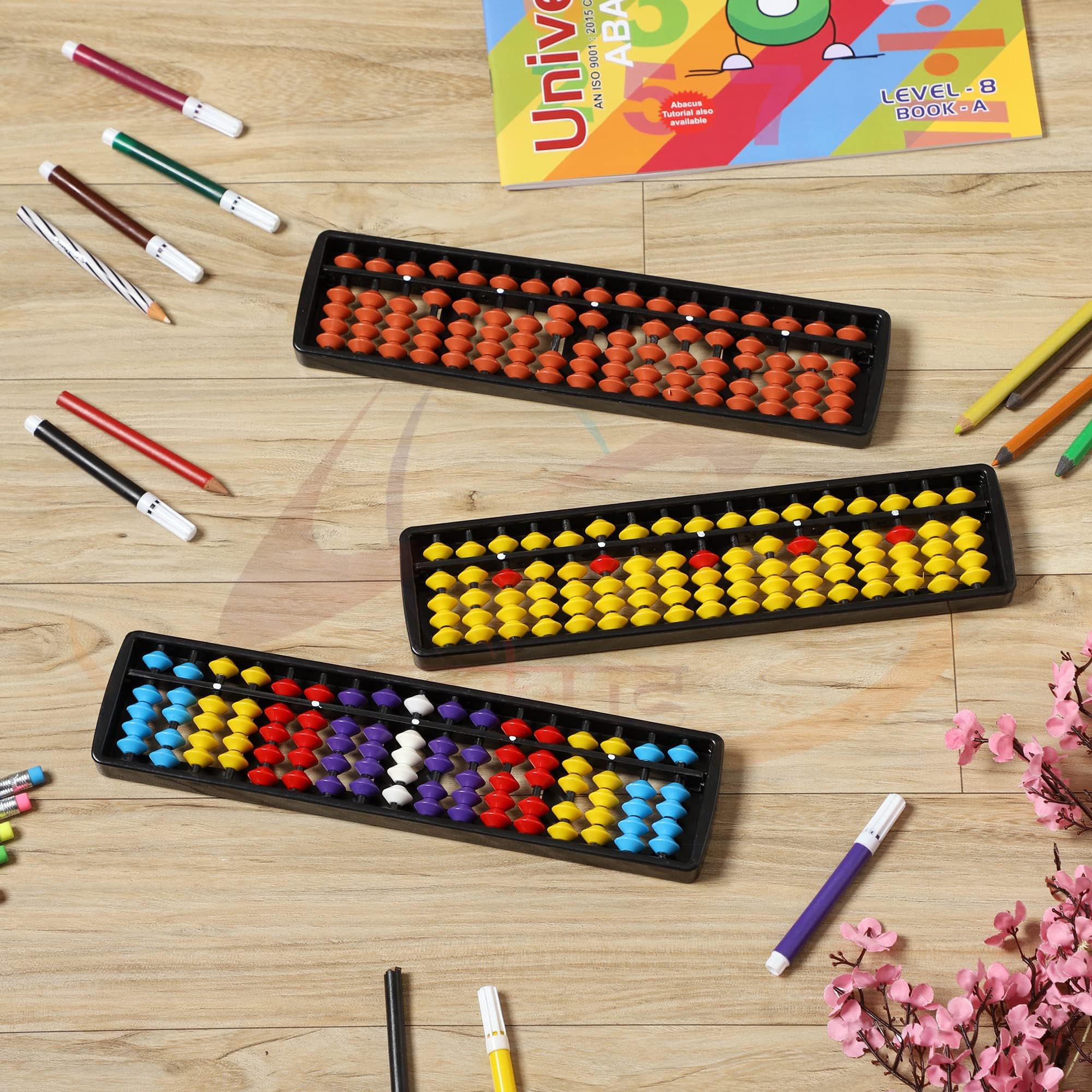 Kidivo Preschool Learning Math Abacus Toy with Colorful Beads Symbols ...