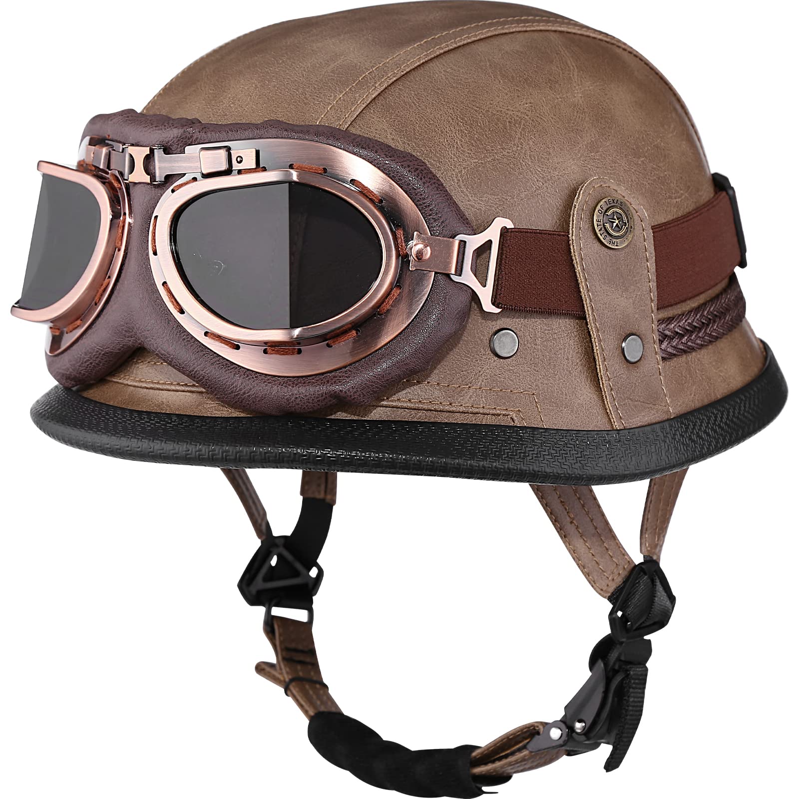 Snapklik.com : Yesmotor Motorcycle Half Helmet Retro German Handmade ...