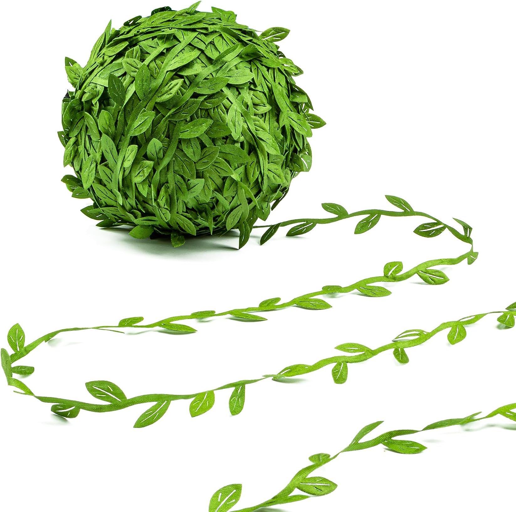 Amazon.com: 265 Ft Leaf Ribbon - Green Leaves Leaf String Fake Vines ...
