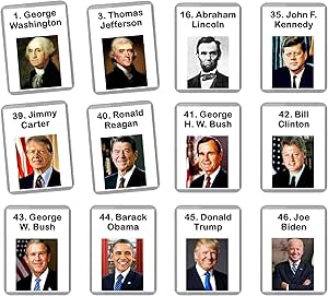 Amazon.com: Generic United States Presidents in Order | 46 Flash Cards ...