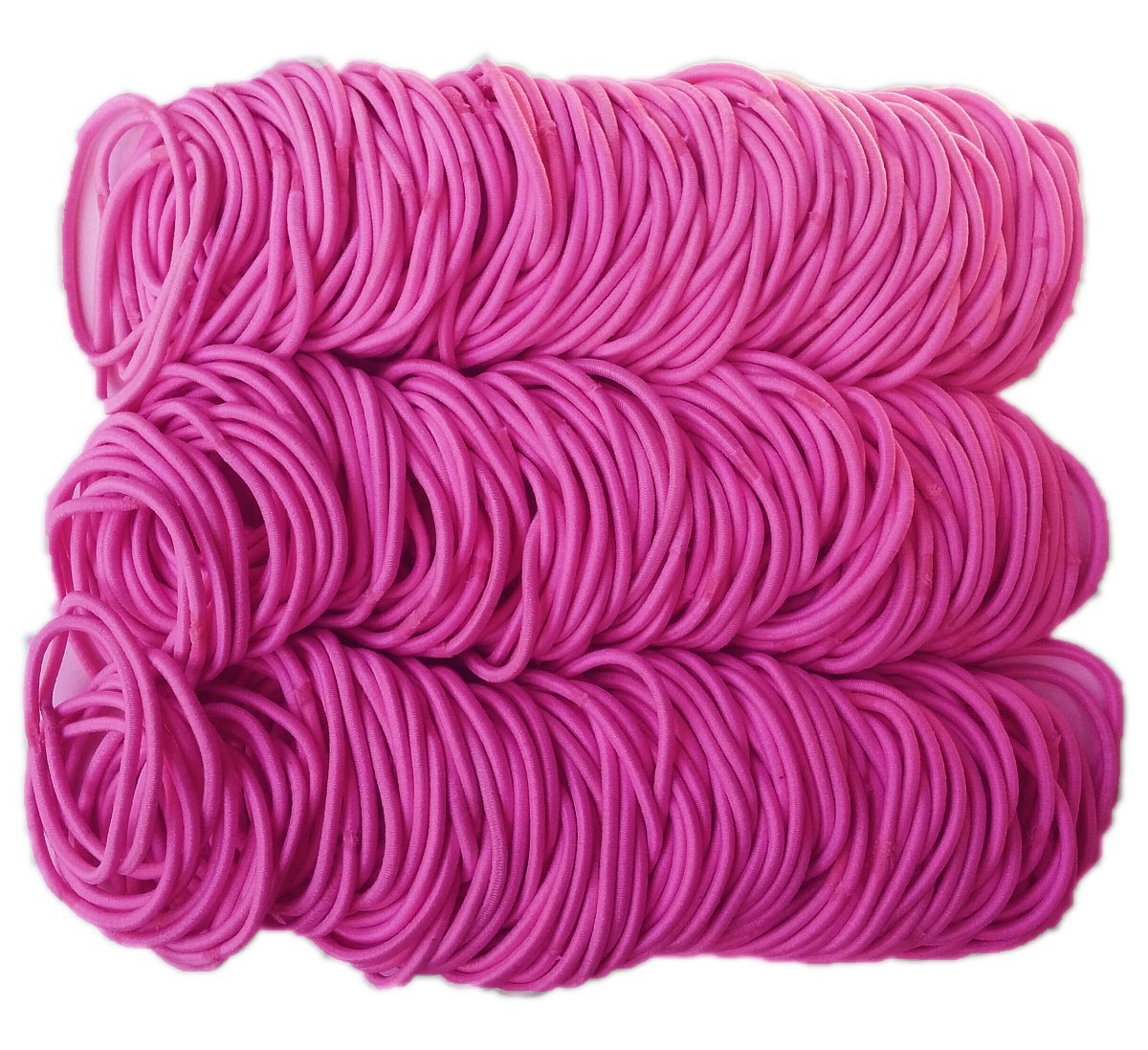 Amazon.com : Ponytail Elastics, Bulk Pack of 432pc, 2mm (Shocking Pink ...