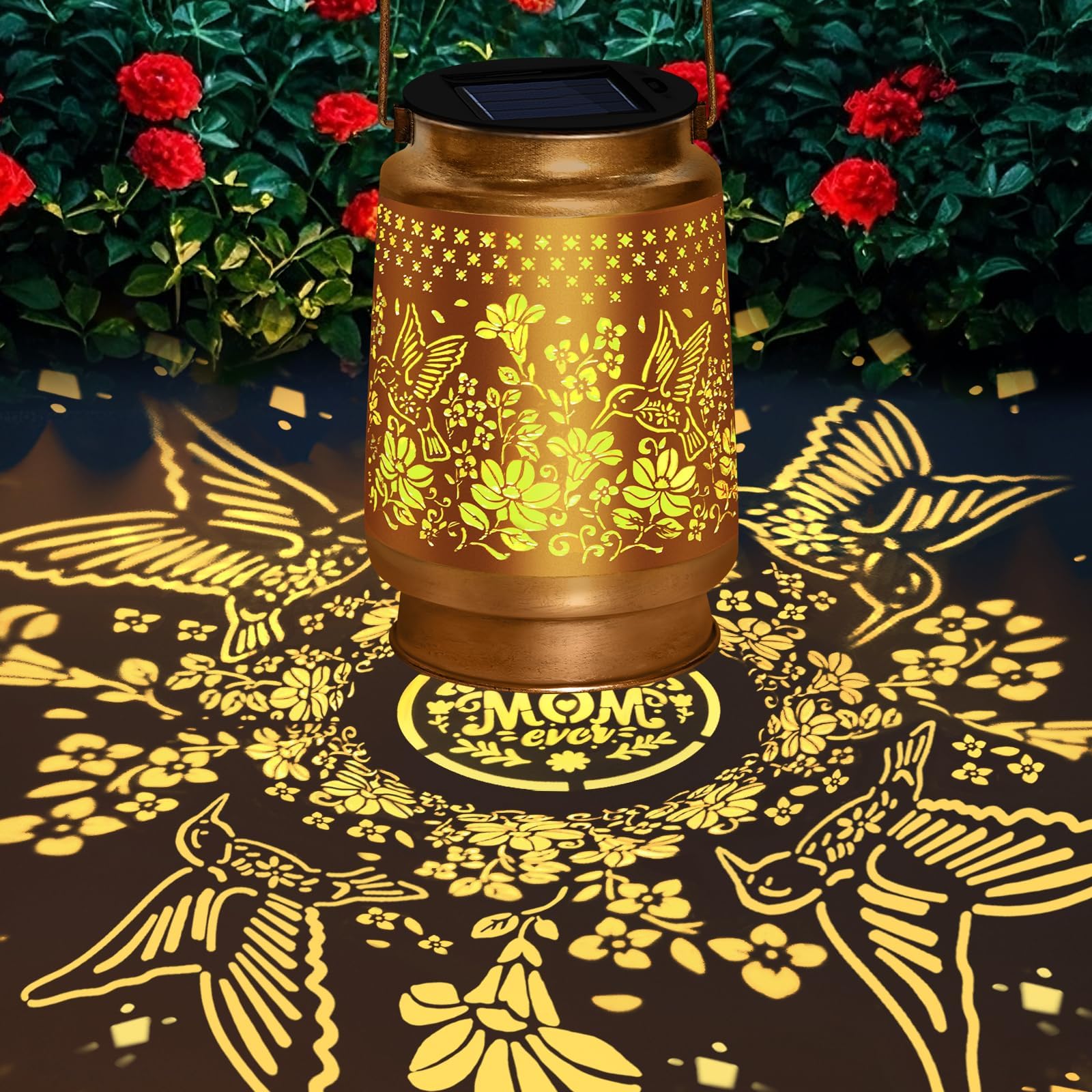 Amazon.com: Hummingbird Solar Lanterns Outdoor Waterproof Garden Decor ...