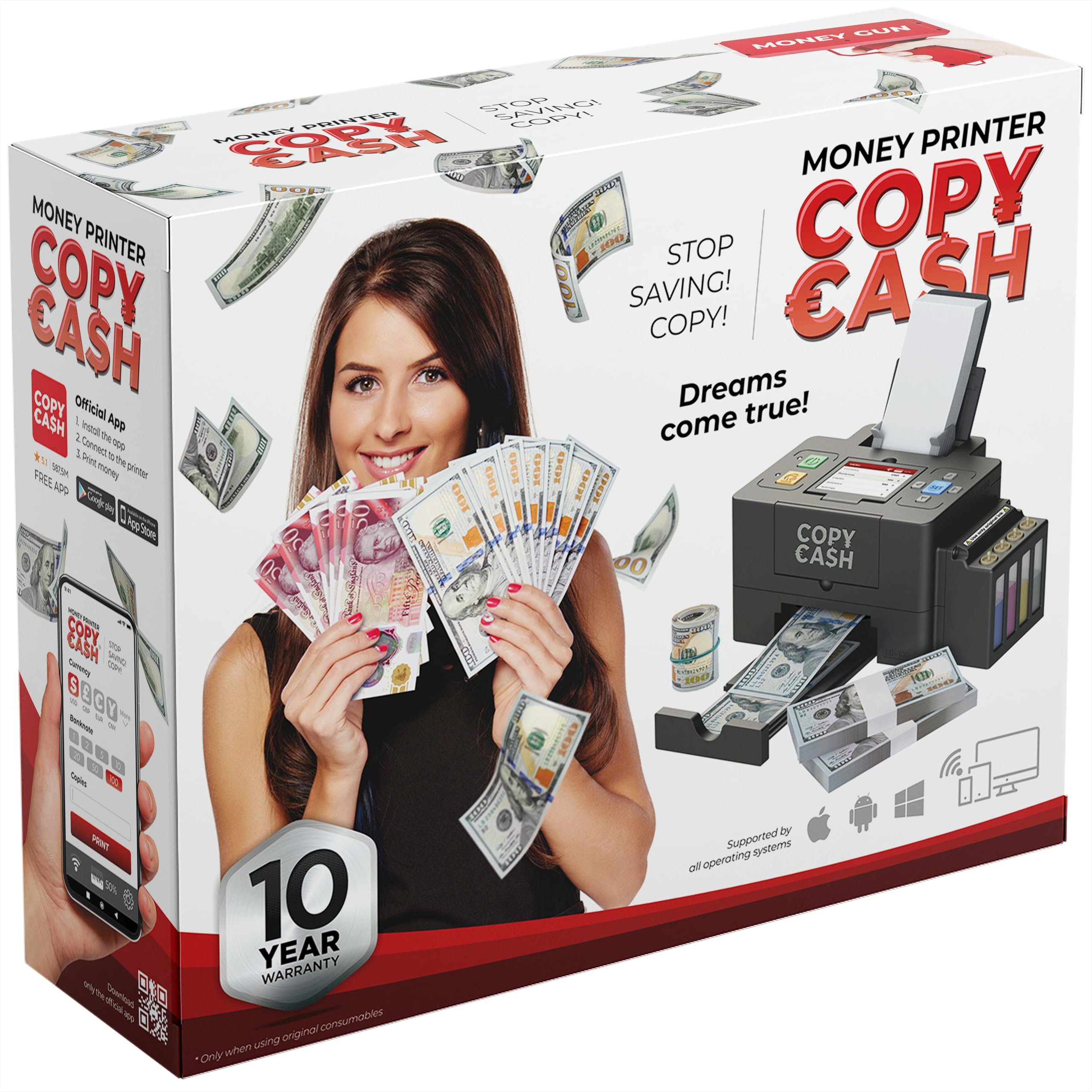 Amazon.com: Jokebox CopyCash Prank Fake Empty Gift Box for Practical ...