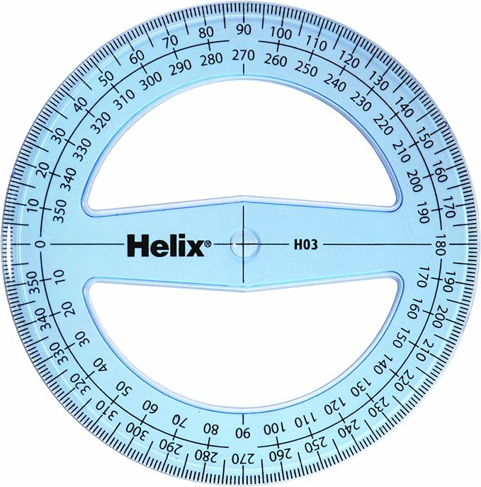 Amazon.com : Helix 10cm 360 Degree Protractor (Box of 50) : Office Products