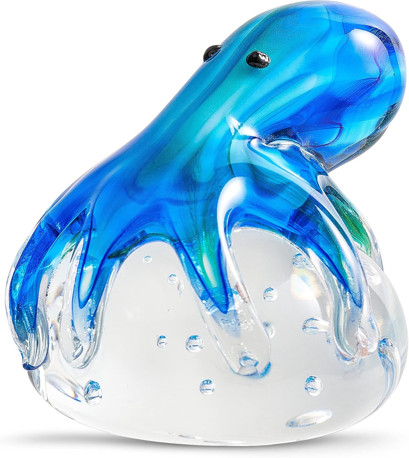 Amazon.com: EUSTUMA Hand Blown Glass Octopus Figurine Ornament,Sea ...