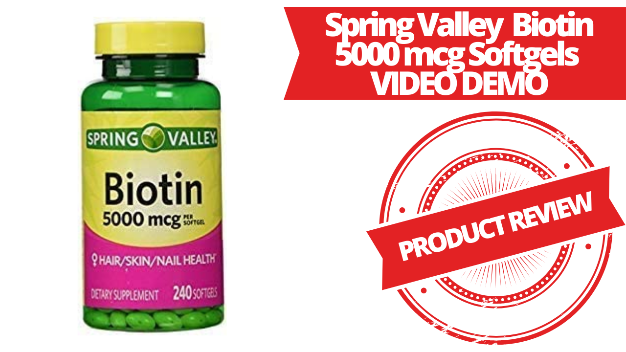 Watch Spring Valley - Biotin 5000 mcg, 240 Softgels- Video Demo! on ...