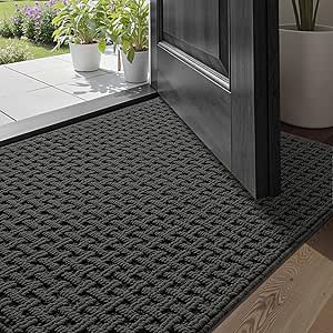 Amazon.com: LUMI Washable Door Mat Indoor Entrance 24x36, Dirt Trapper ...