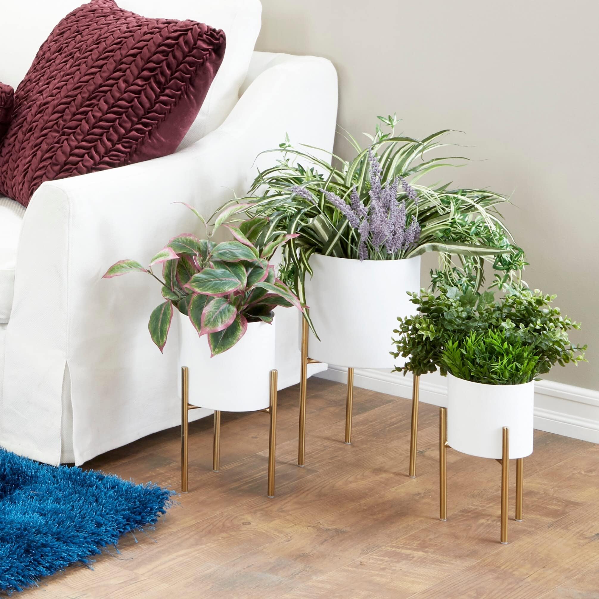 Amazon.com : ARNIS Modern Planter Pots, Large Planters with Stand ...