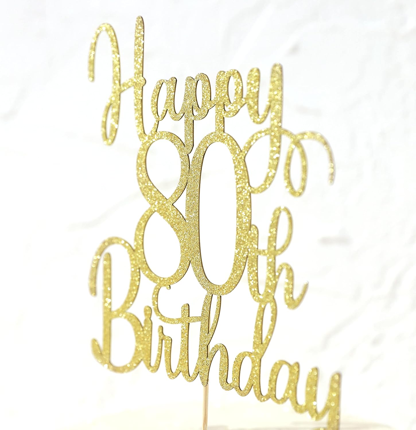 Happy 80th Birthday Cake Topper - 80th Birthday Cake Comoros | Ubuy