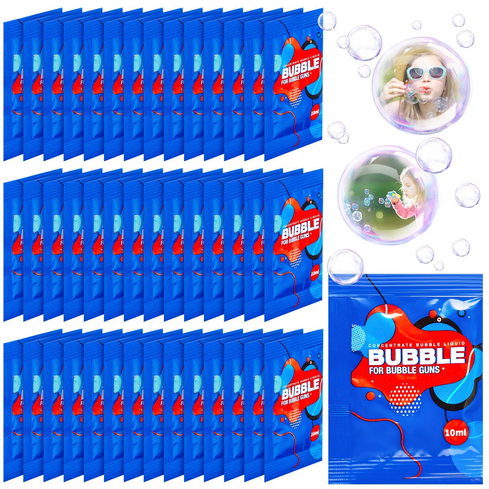 Snapklik.com : Halloscume 100 Pcs 10 Ml Bubble Refill Solution Bubble Concentrate Bubble Gun ...