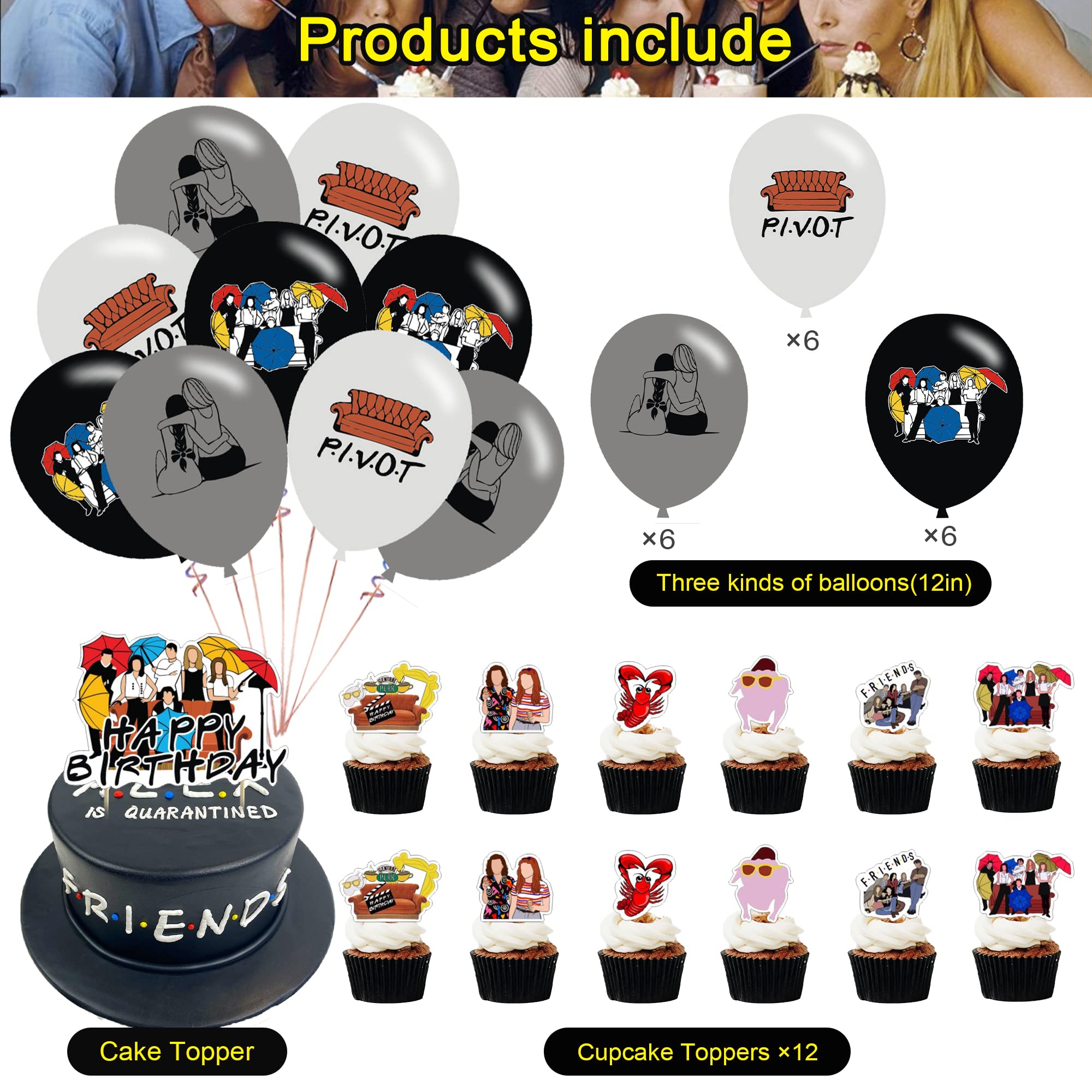 Friends Themed Party Decorations,Friends TV Show Party Supplies Set ...