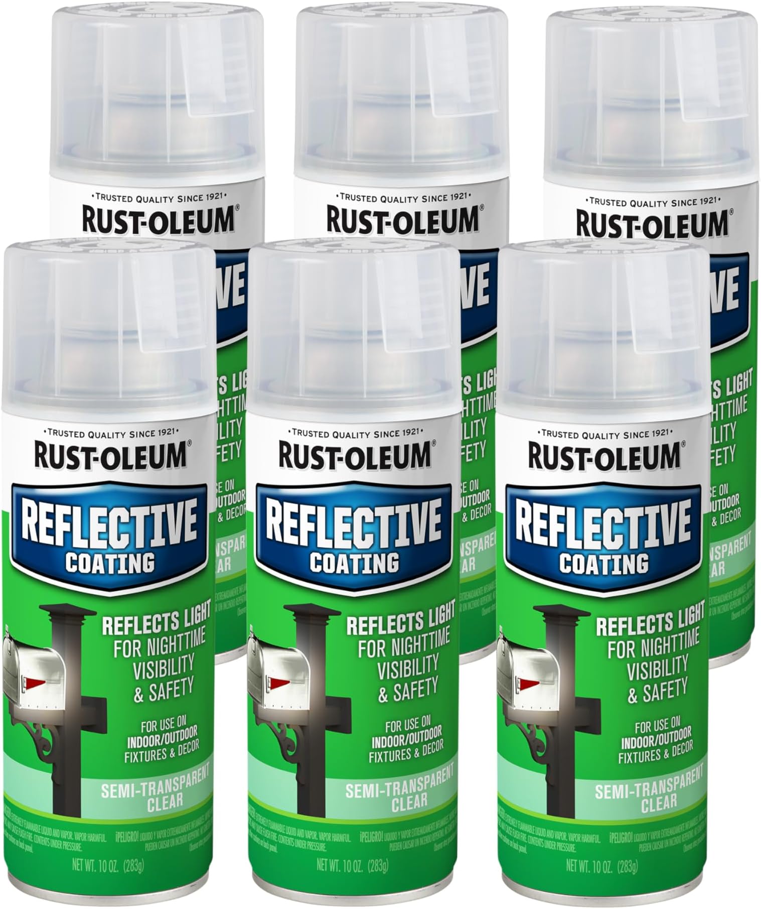 Rust-Oleum 214944 Specialty Reflective Finish Spray, 10 oz, 6 Pack ...