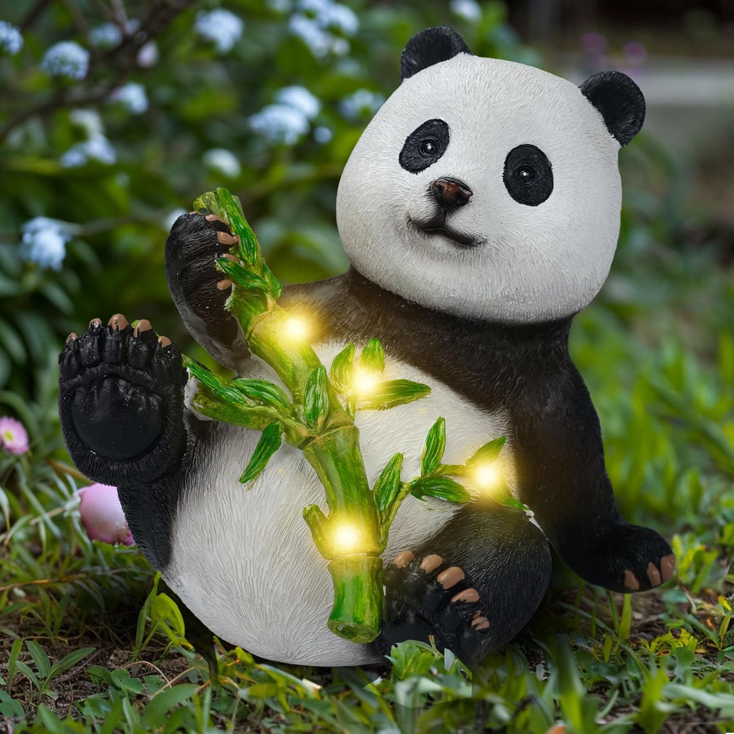 Amazon.com : Tolatr Solar Panda Statue for Garden Outdoor Decor ...