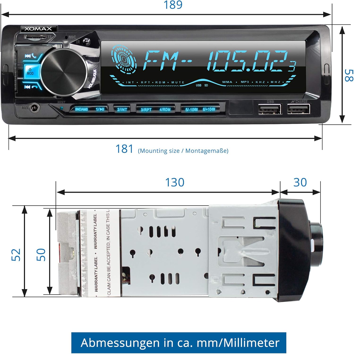 XOMAX XM-R279 Car Radio User Manual