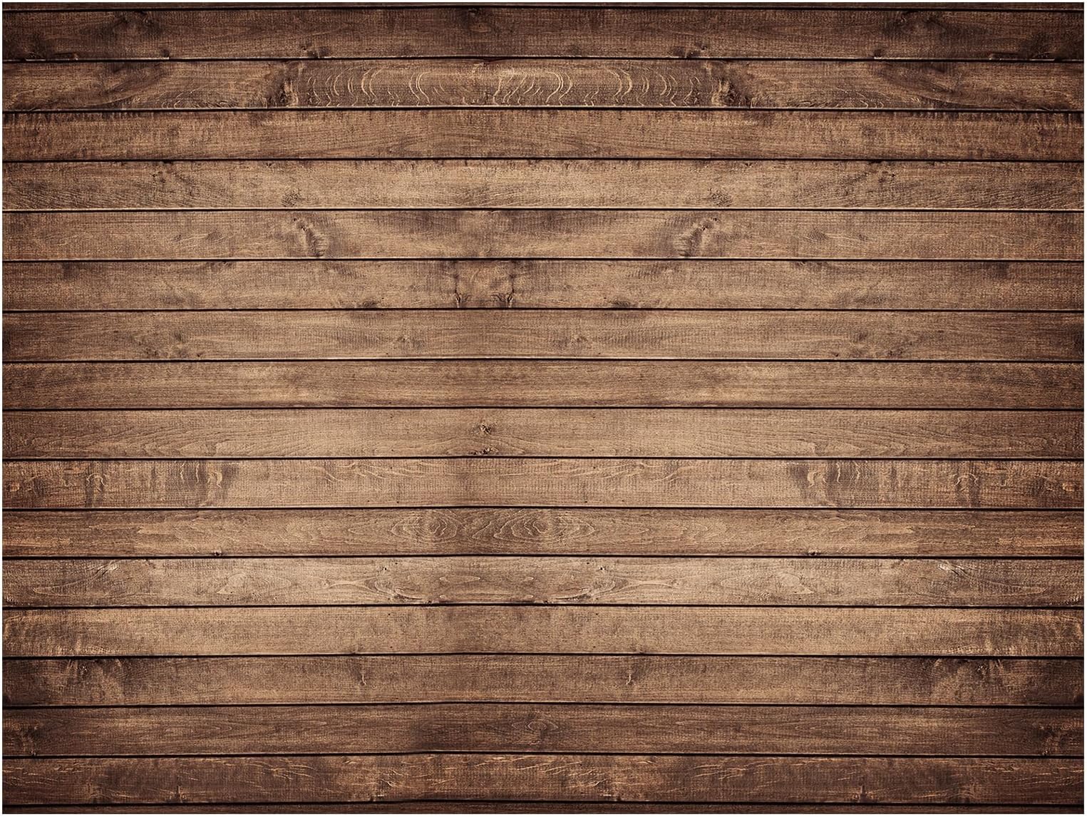 Amazon.com : Mixweer Brown Wood Backdrop for Photography Rustic Wooden ...