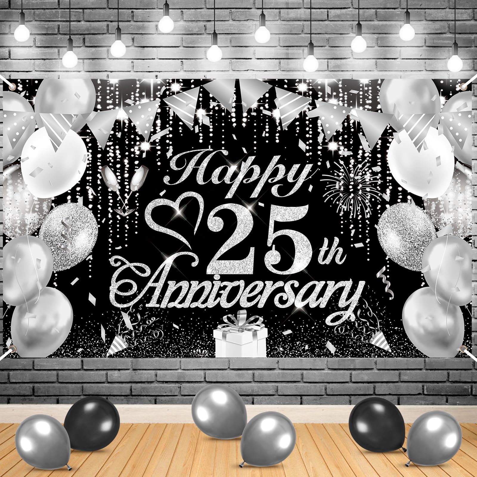 Happy 25th Anniversary Banner 25 Years Anniversary Vector Banner