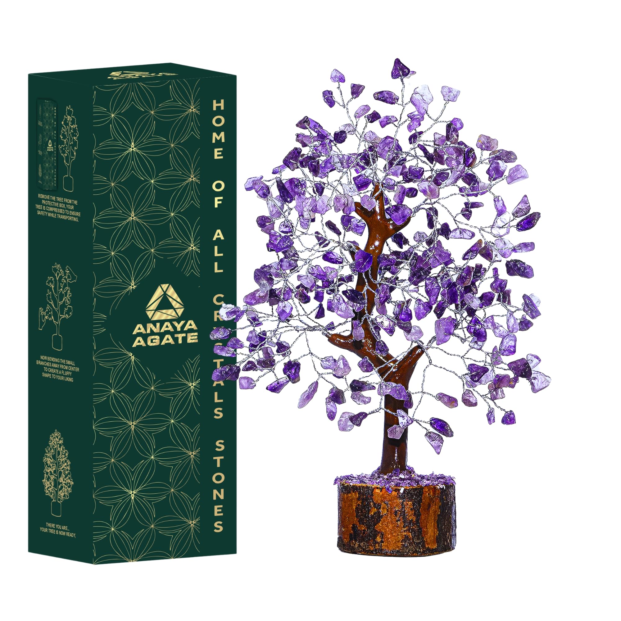 Amazon.com: Amethyst Crystal Tree of Life - Handmade Healing Bonsai ...