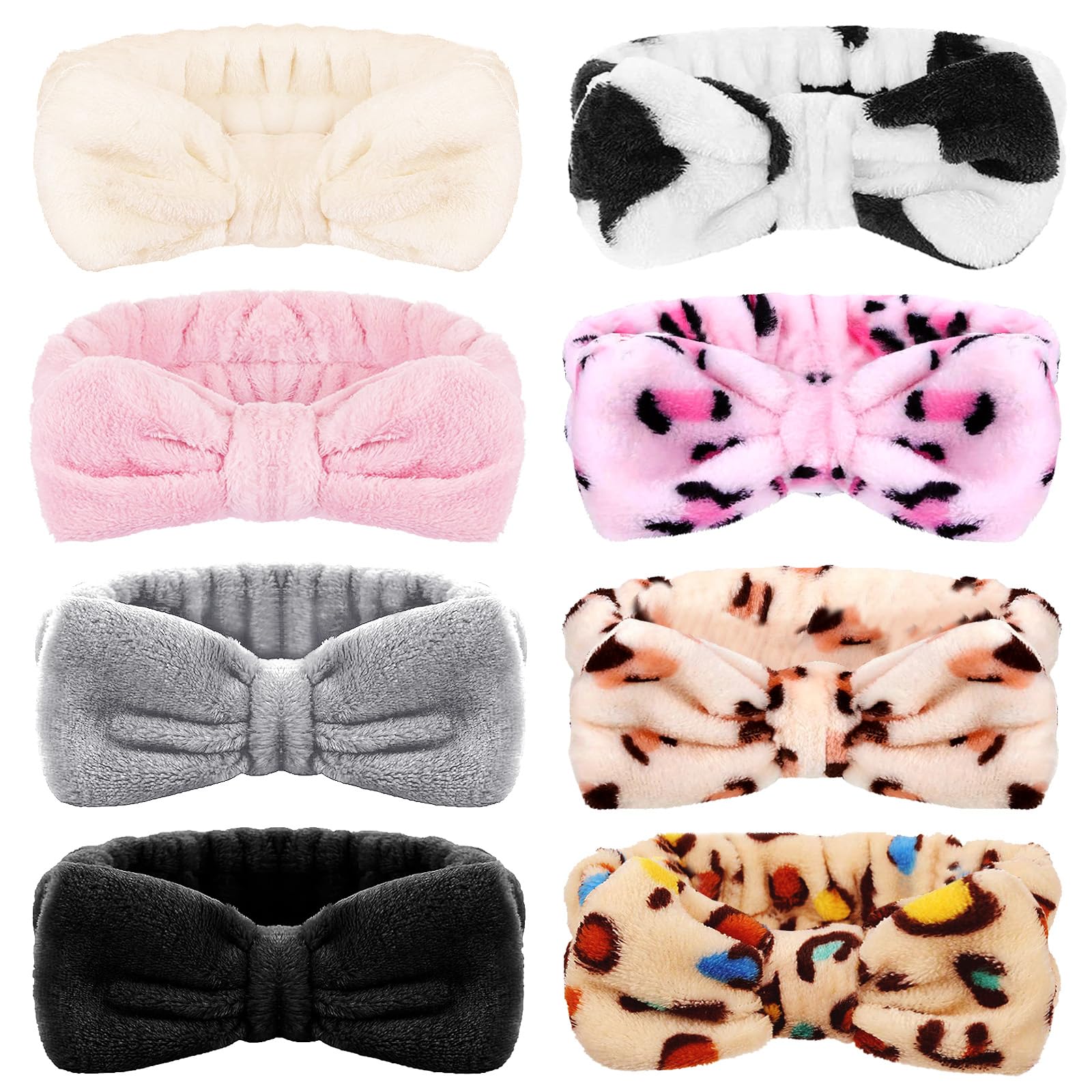 Amazon.com : SLNZAPTY 8 Pcs Face Wash Headband, Spa Makeup Headband ...