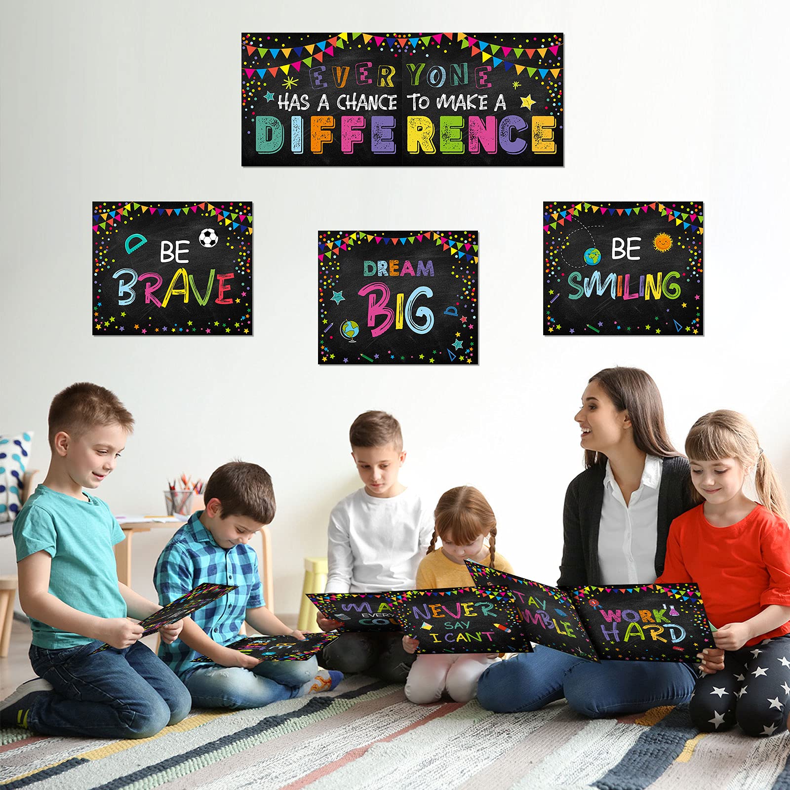 14 Pieces Classroom Decoration Inspirational Classroom Poster Growth ...