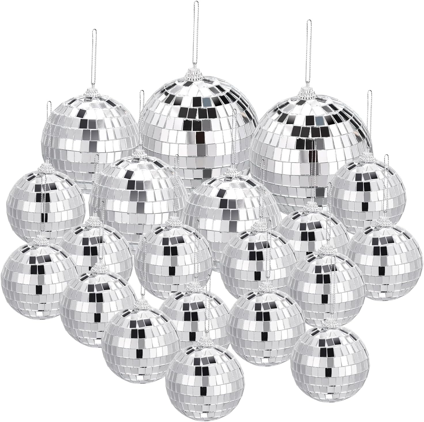 Amazon.com: MECCANIXITY Mirror Ball, 2, 3.2, 4 Inch Disco Reflective ...
