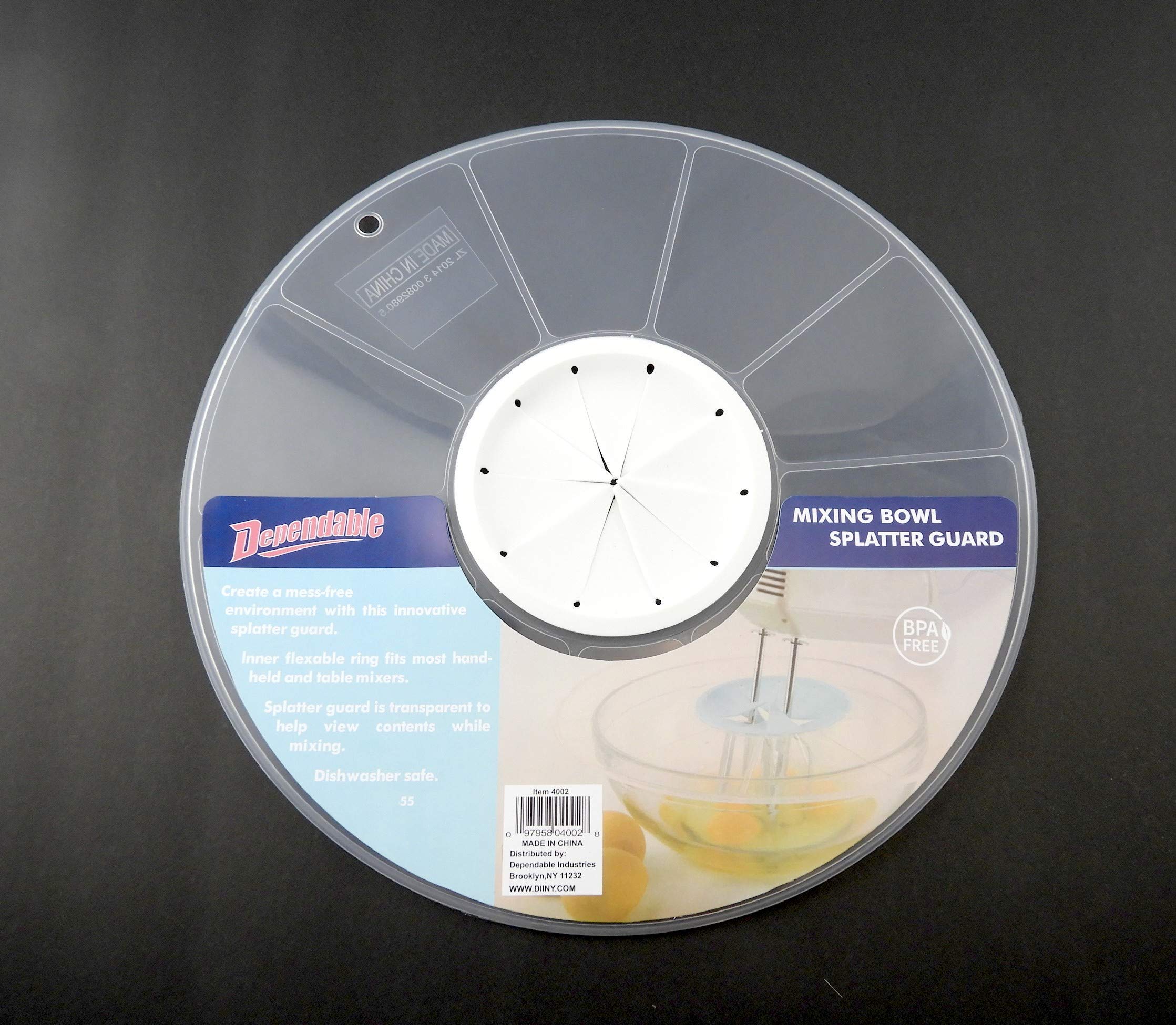 Amazon.com: 12" Mixing Bowl Splatter Guard BPA FREE Fits Most Hand and ...