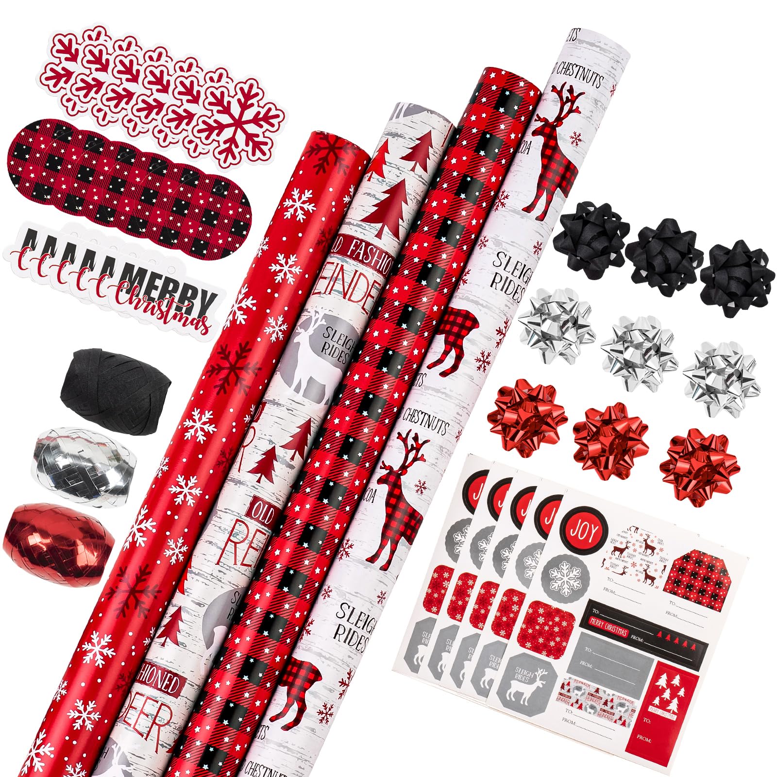 Snapklik.com : WRAPAHOLIC Christmas Wrapping Paper Set - Reindeer ...
