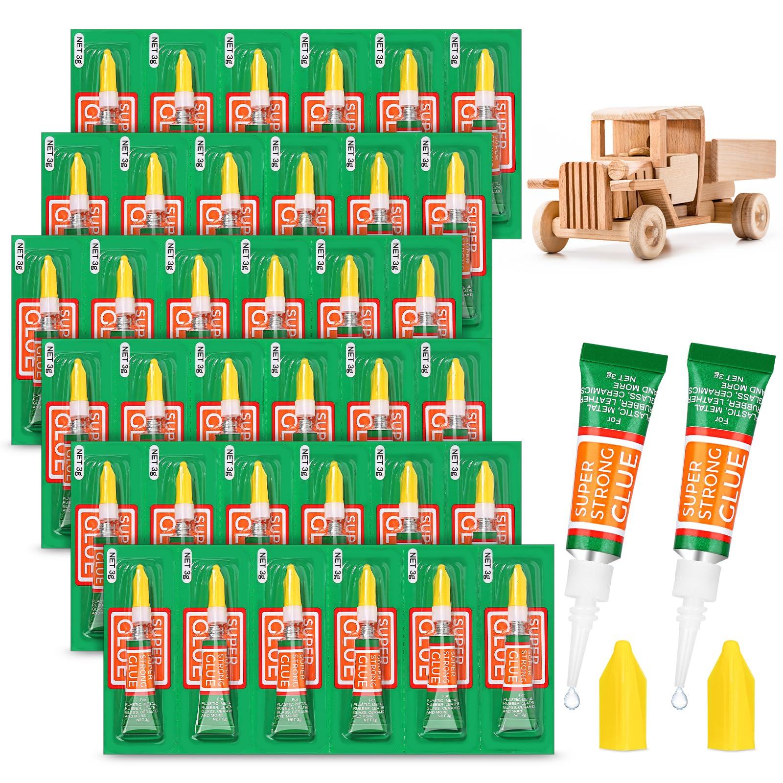 36 X 3G Super Strong Glue Fast Drying Liquid, Premium Super Glue Kit ...