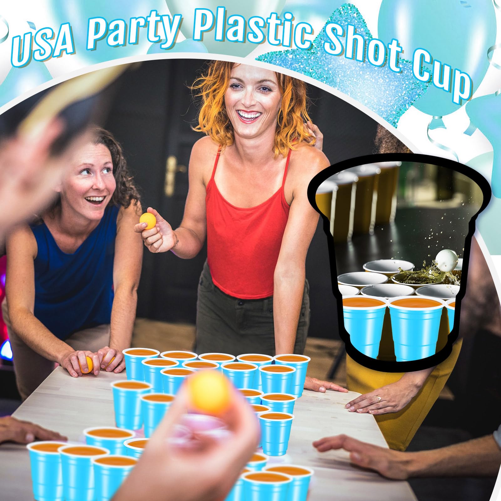 Snapklik.com : Roshtia 100 Pack 2 Oz Plastic Shot Cups, Mini Disposable ...