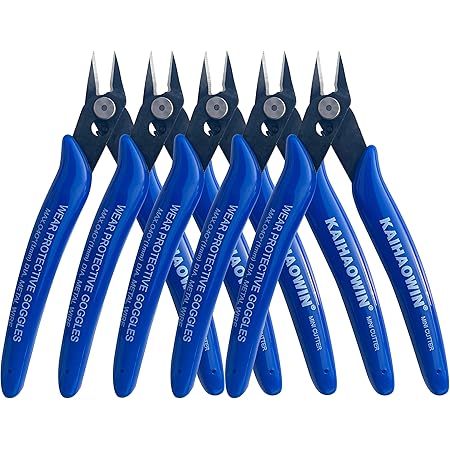 DOWELL Flush Cutter Micro Wire Cutters 5 Inch Stainless Steel Side ...