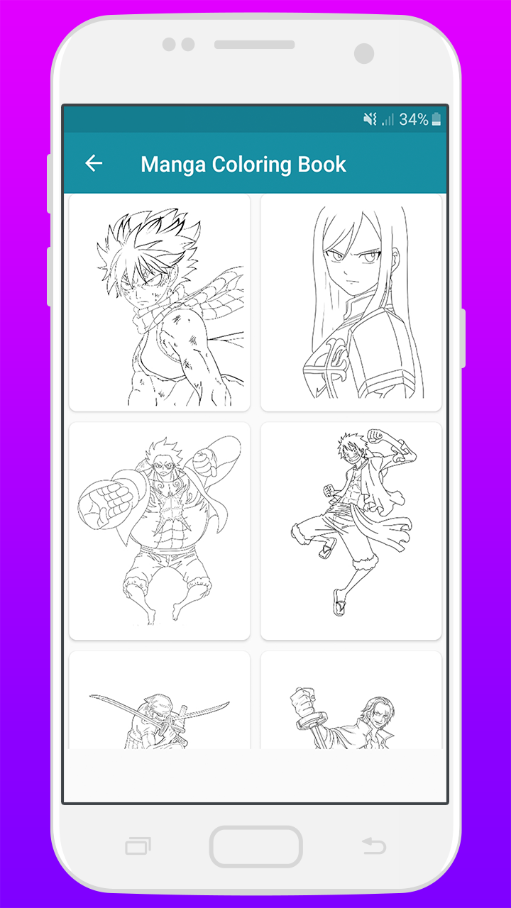 Manga and Anime Coloring Game For Kids & Adults -Anime Coloring Game ...