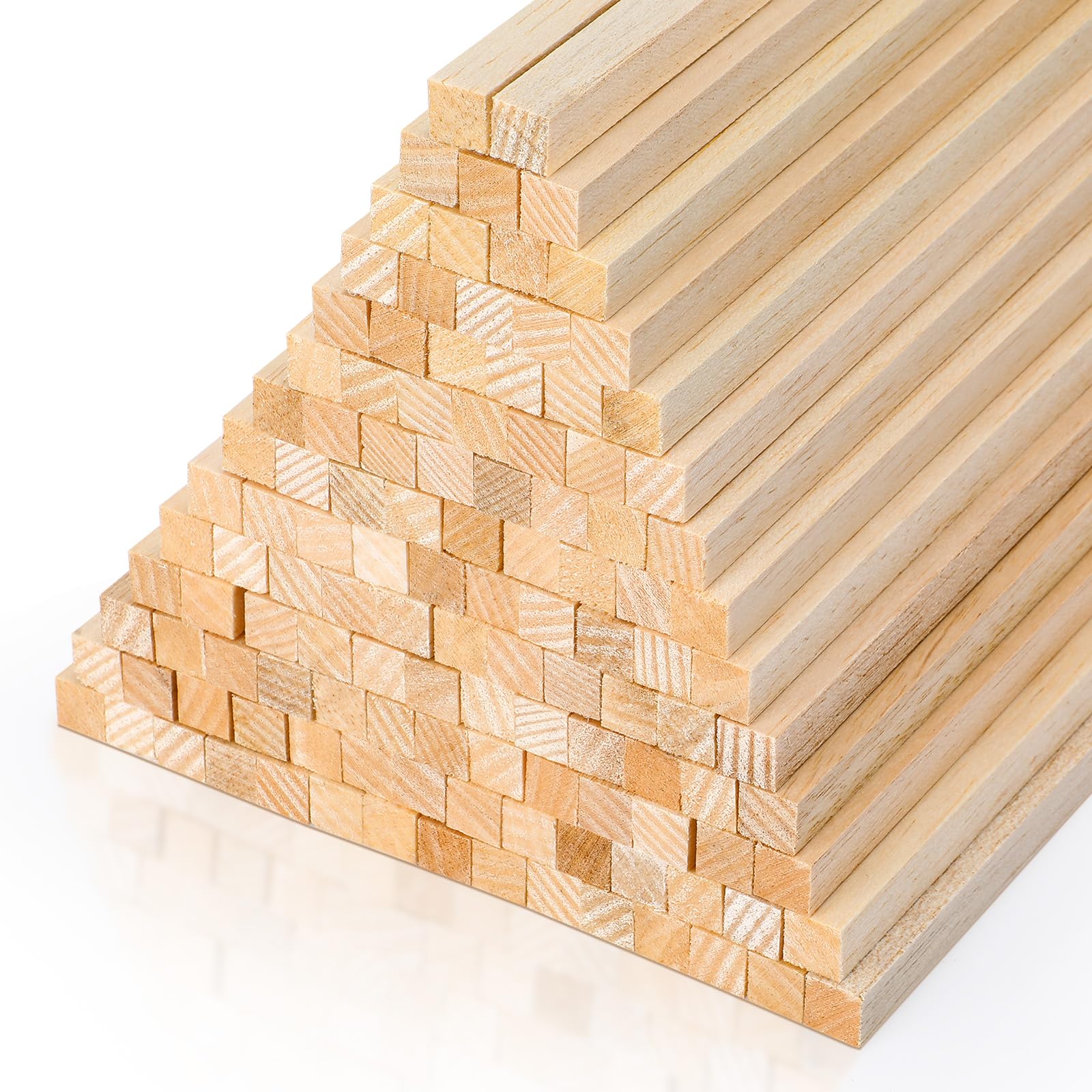 Amazon.com: Yulejo 120 Pcs Balsa Wood Sticks Balsa Wood Strips Hardwood ...