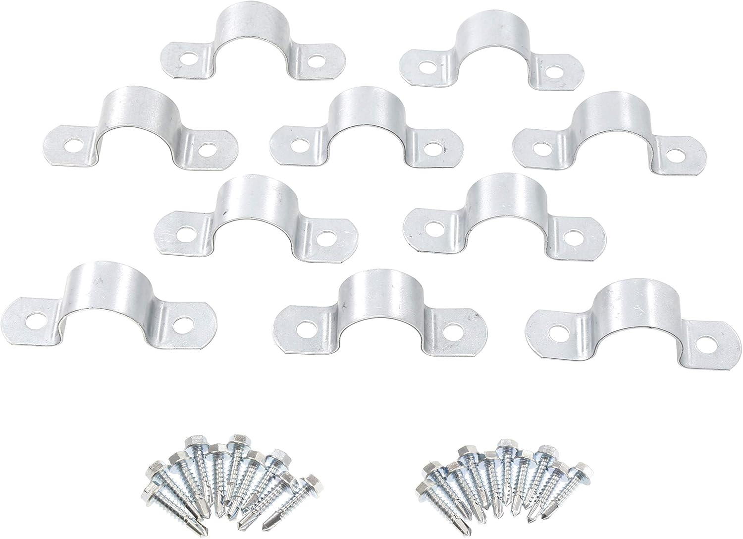 Amazon.com: 1 3/8" Heavy-Duty 2-Hole Pipe Straps Set | U-Straps ...