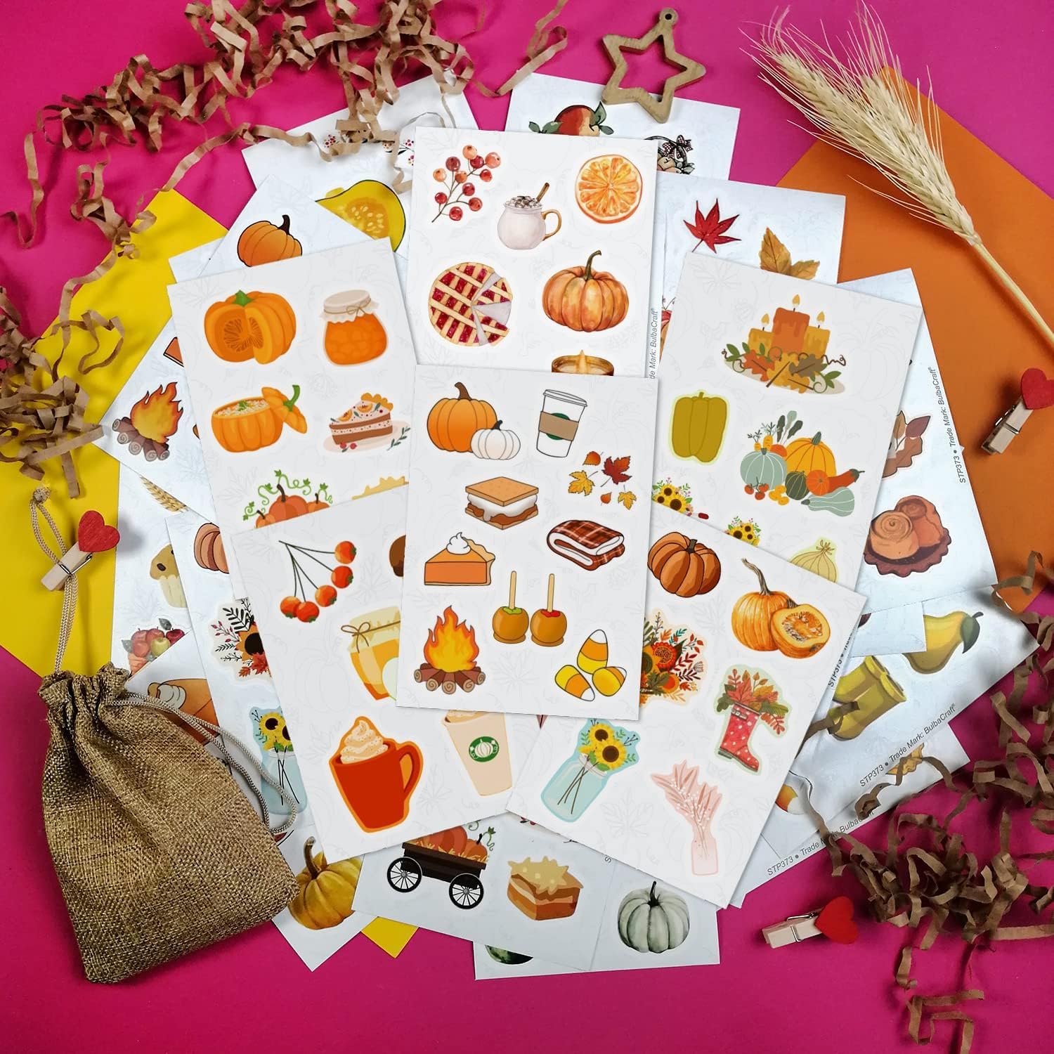 Amazon.com: Fall Stickers for Ki_ds – Autumn-Themed Stickers with ...