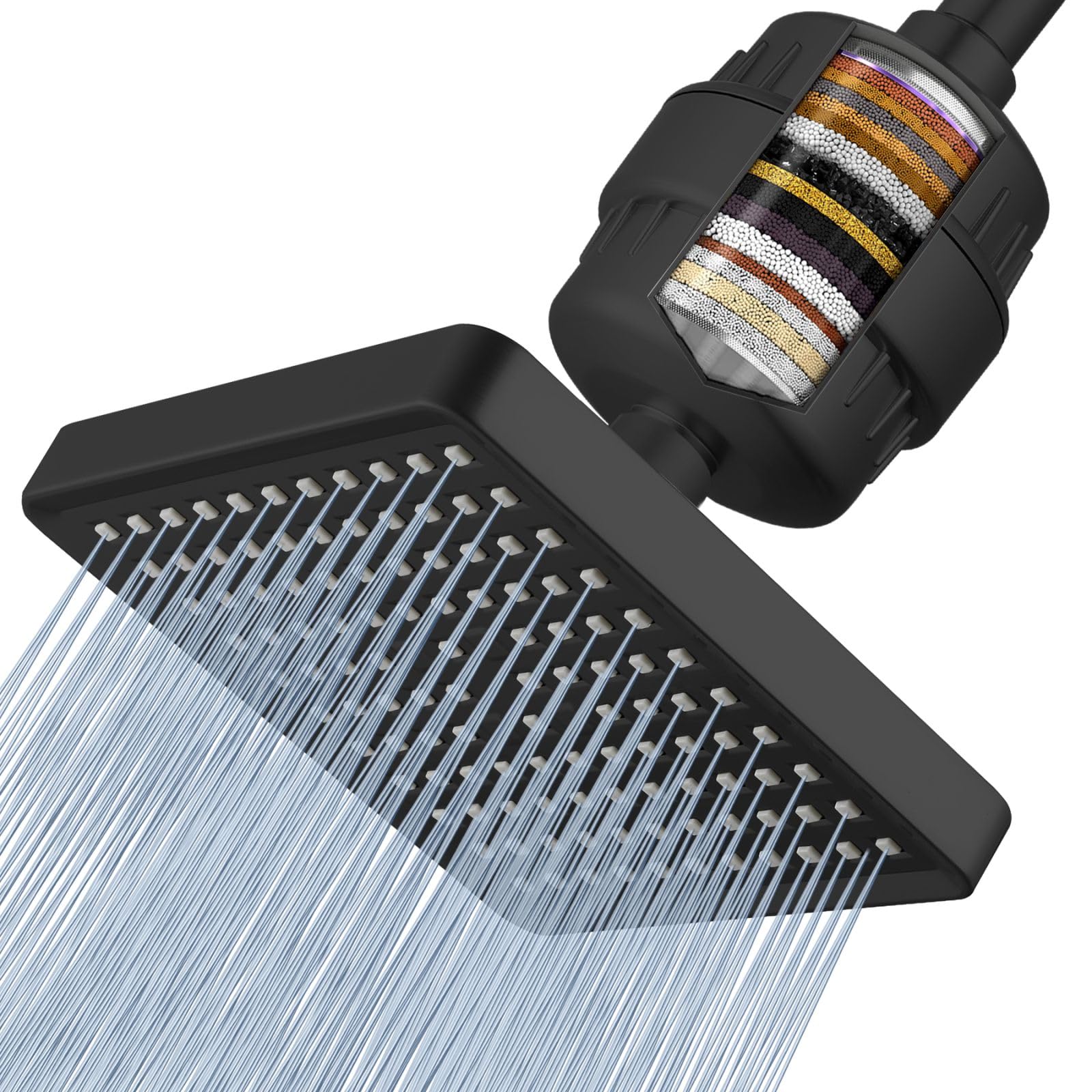 Voolan Filtered Shower Head - 20 Stage Luxury Rain Shower Filter For ...