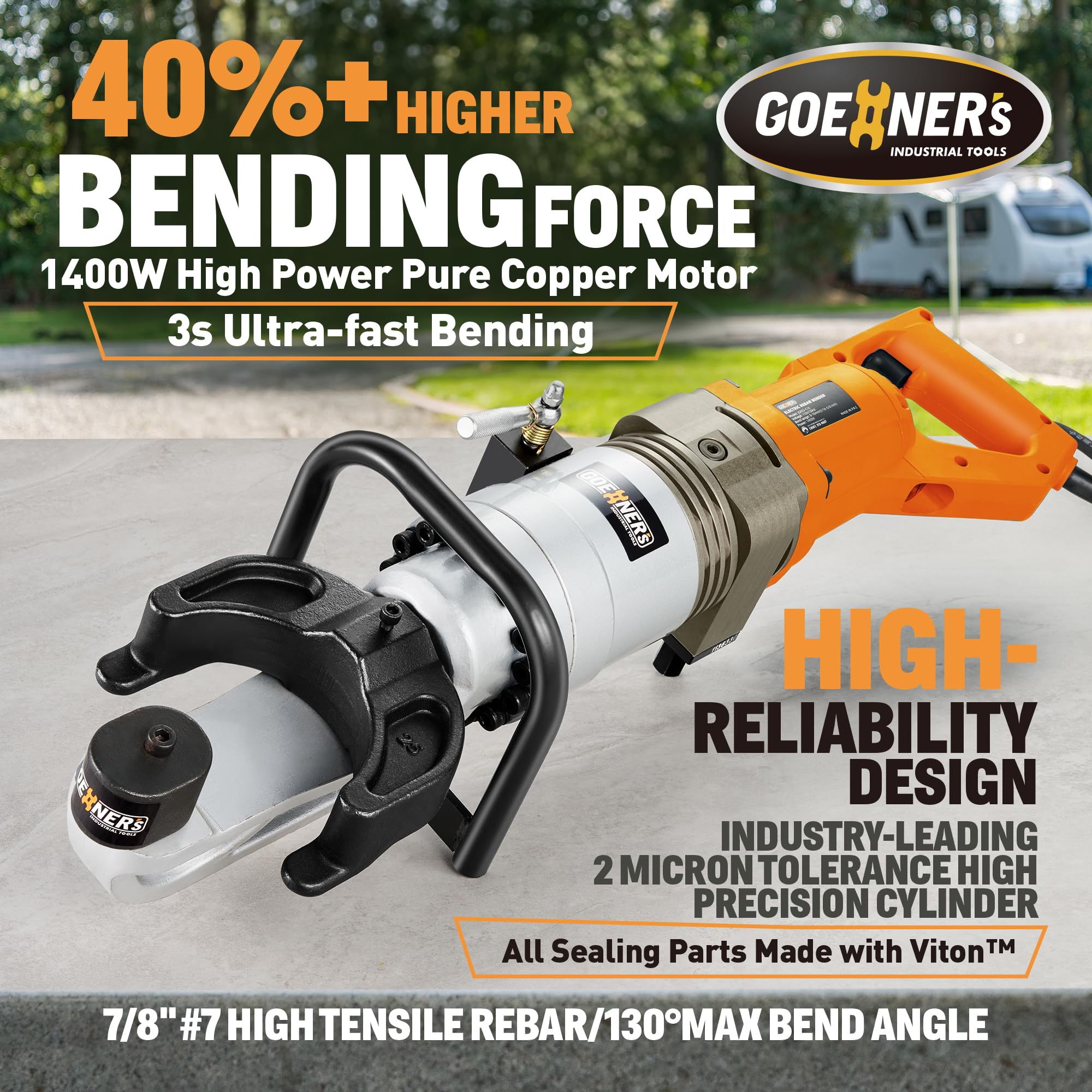 Snapklik.com : Upgraded 1400W Electric Rebar Bender, Portable Hydraulic ...