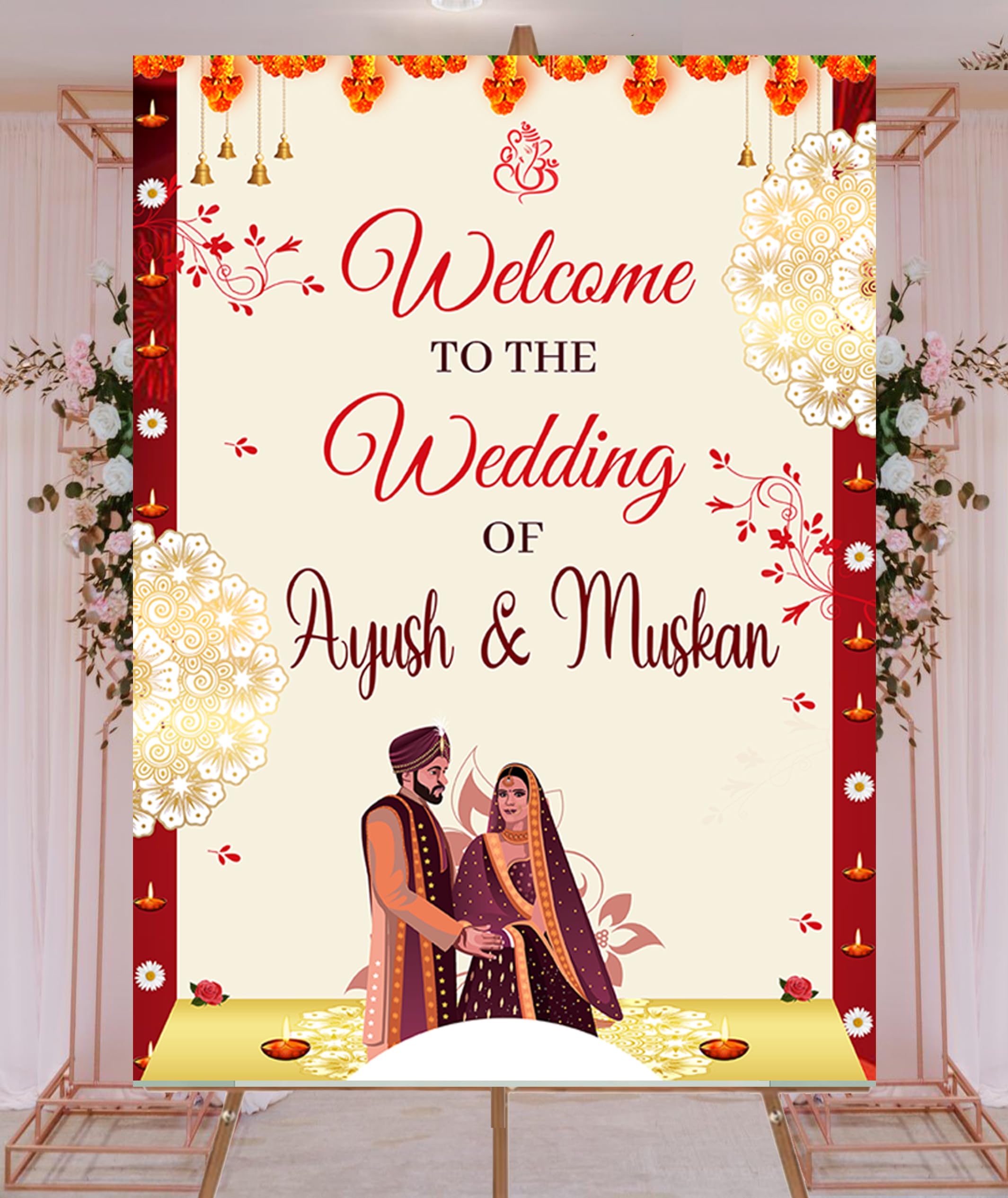 Indian Wedding Welcome Board Indian Wedding Welcome Boards | Created