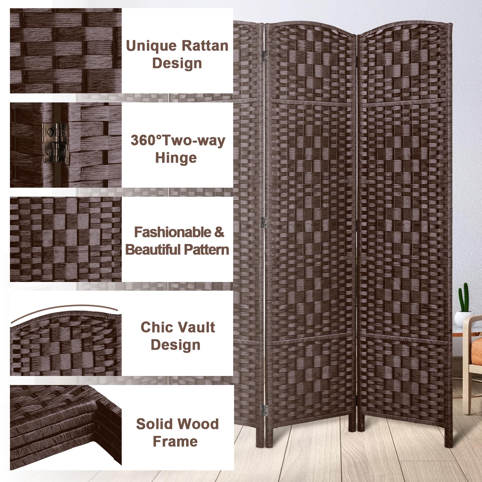Snapklik.com : 6 Ft Tall Room Divider, Room Dividers And Folding ...