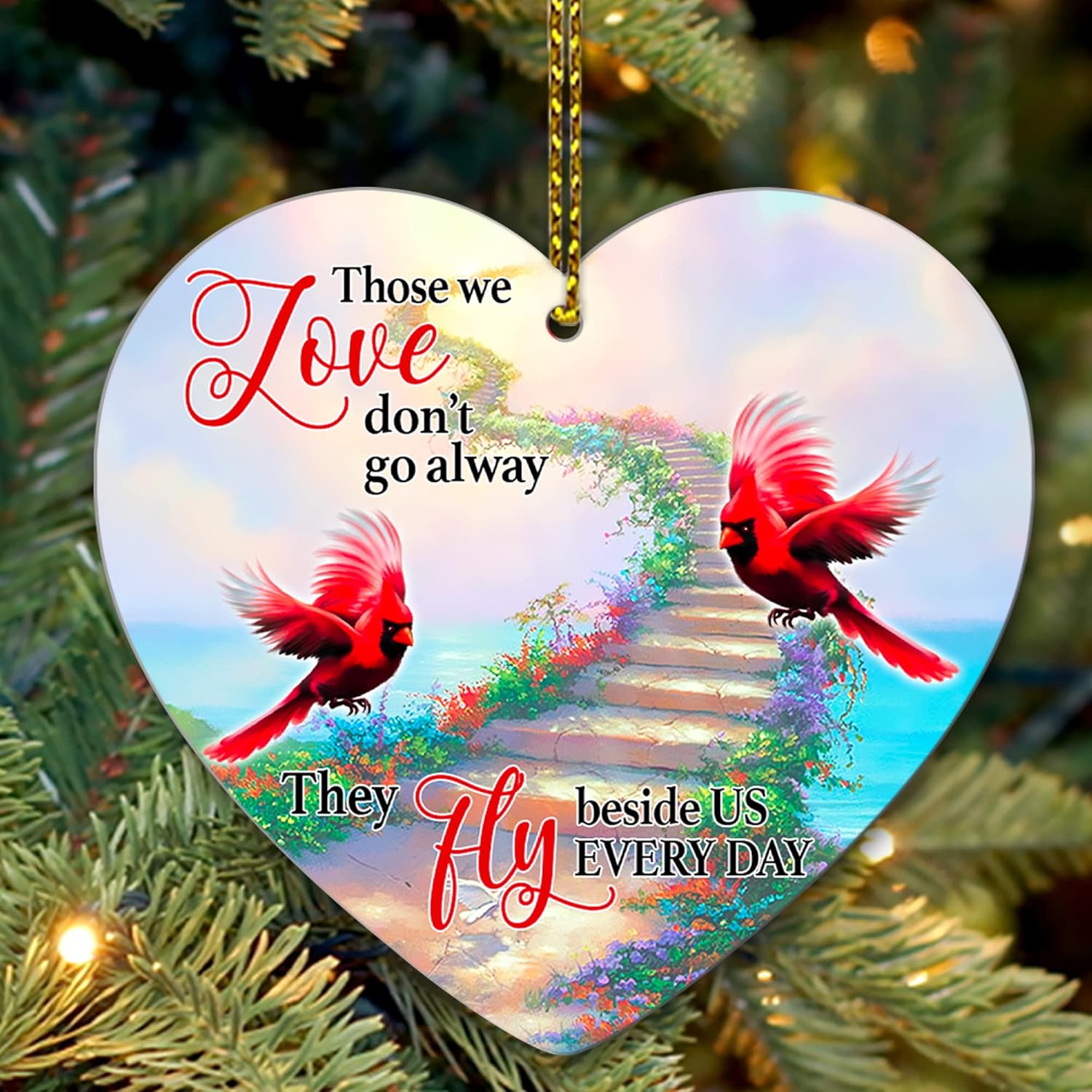 Amazon.com: Fastpeace Cardinal Heaven Ornament, Those We Love Dont Go ...